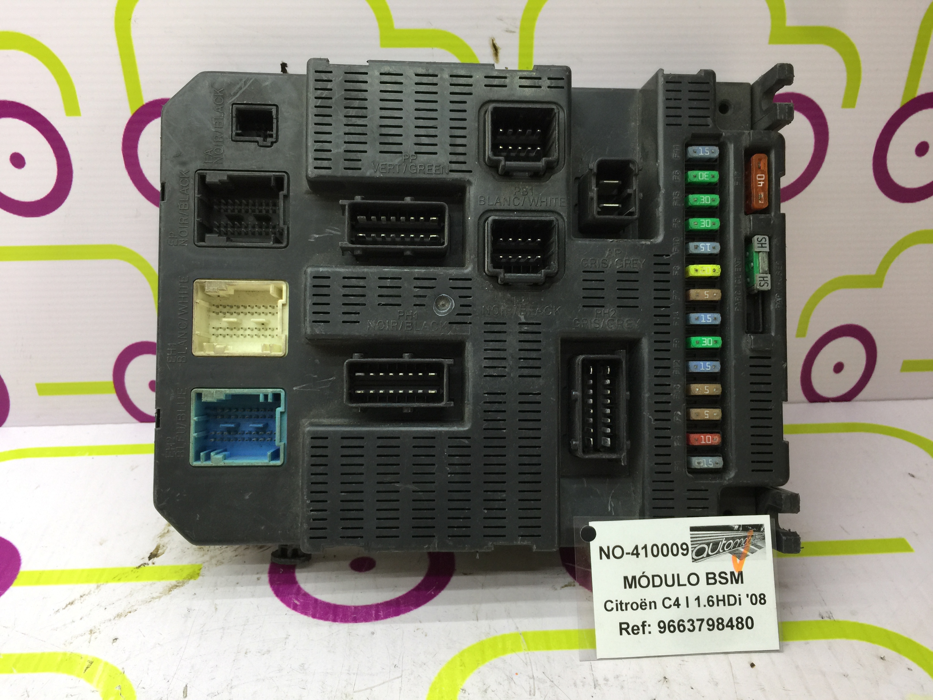 Módulo BSI Citroën C4 1.6 109Cv de 2008 - Ref OEM : 9663798480 ...
